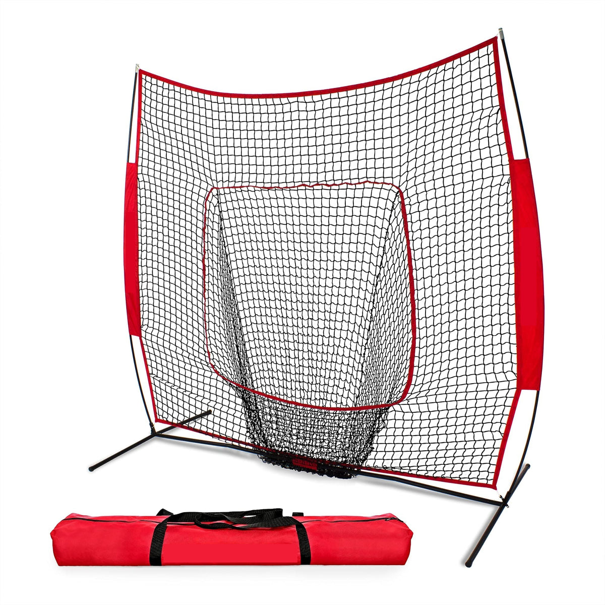 Baseball Net, 7x7ft Baseball Softball Practice Net With Large Ball Col ...